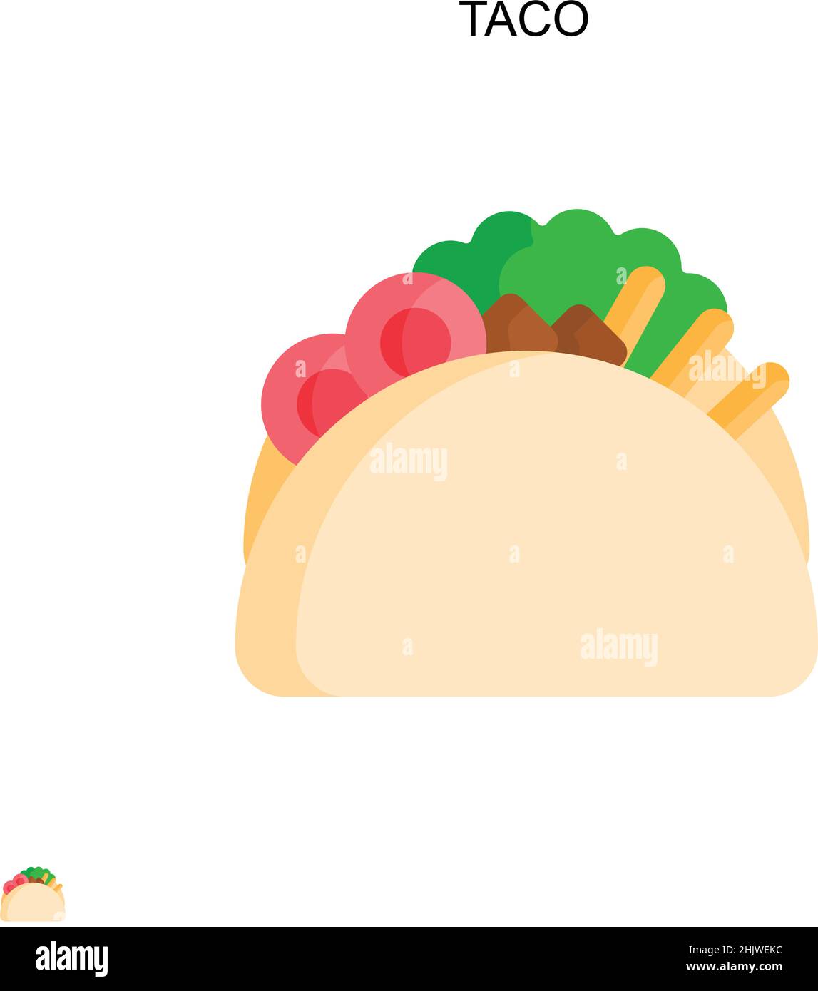 Taco Simple vector icon. Illustration symbol design template for web ...