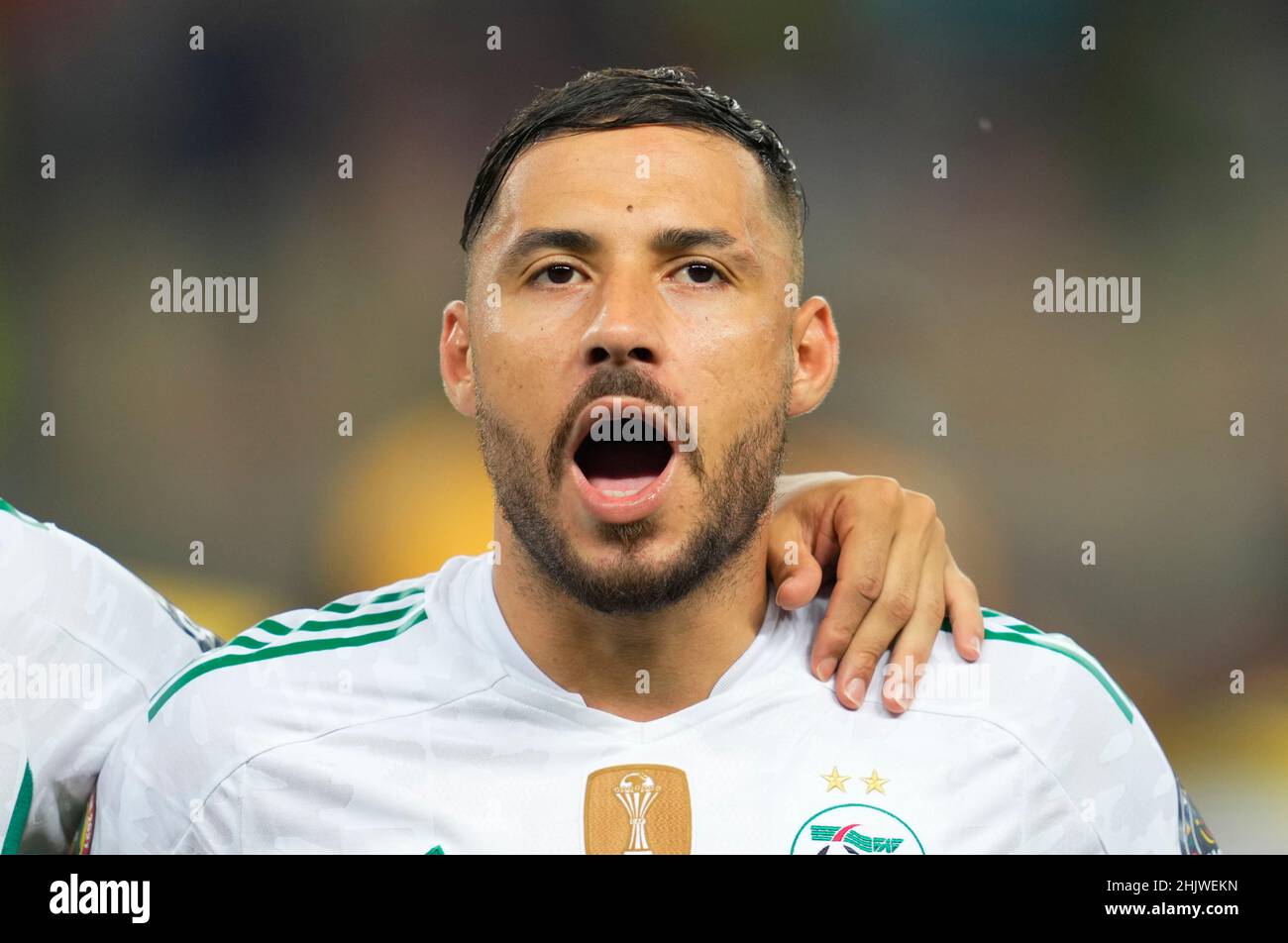 Douala, Cameroon, January, 16, 2022: Youcef BelaÃ¯li of Algeria during ...