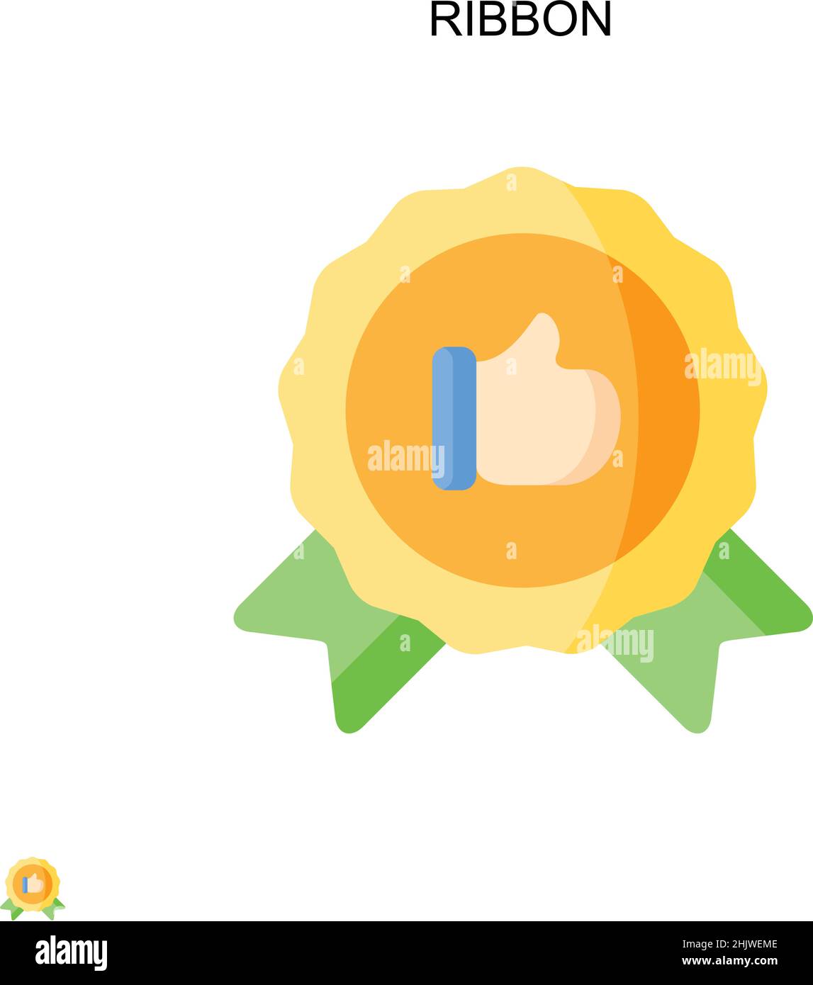 Ribbon Simple vector icon. Illustration symbol design template for web ...
