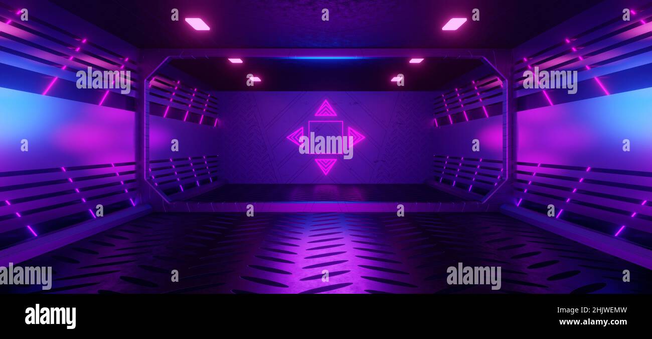 Alien Scene Concept Art Alien Hangar Tunnel Futuristic Hallway ...