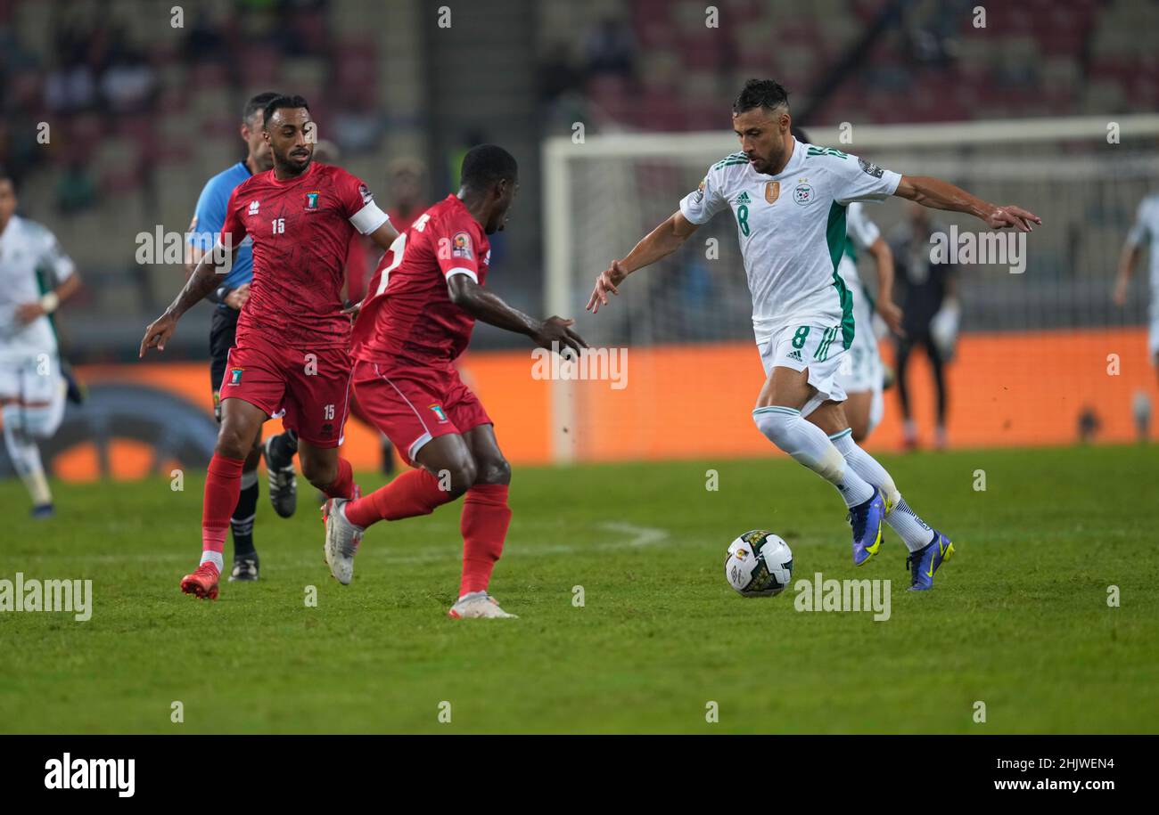 Douala, Cameroon, January, 16, 2022: Youcef BelaÃ¯li of Algeria during ...