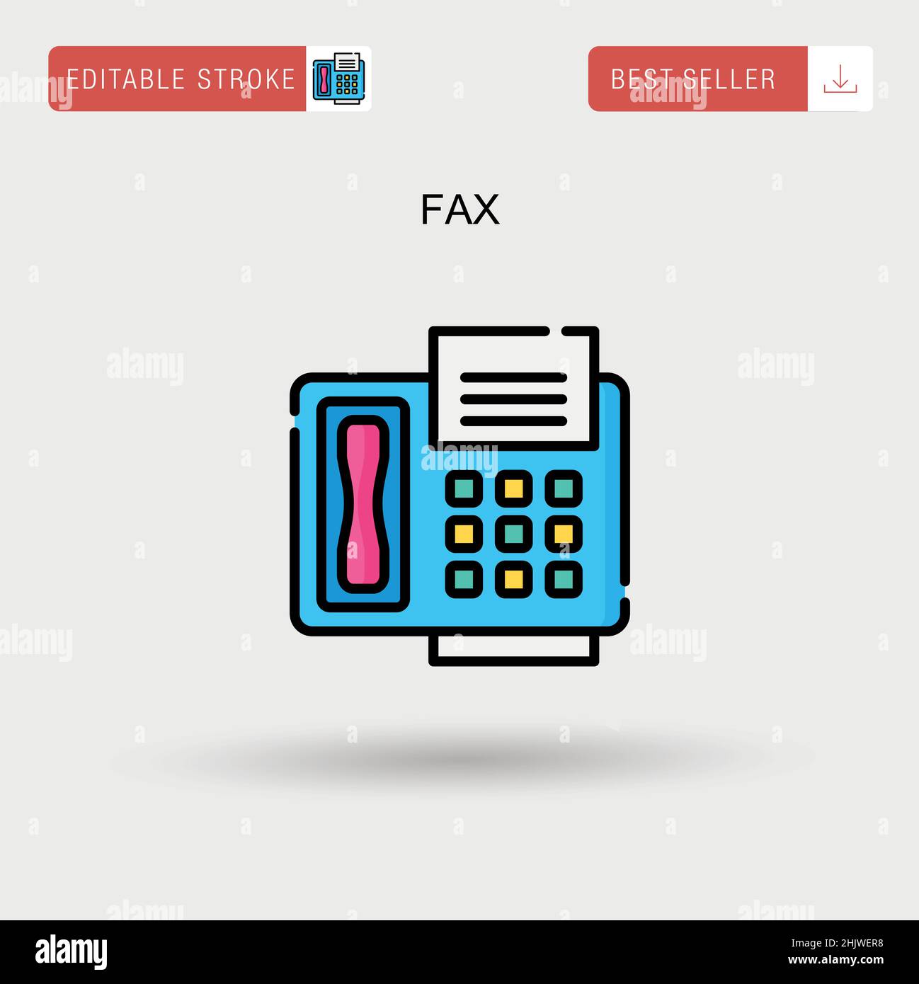 Fax Simple vector icon Stock Vector Image & Art - Alamy