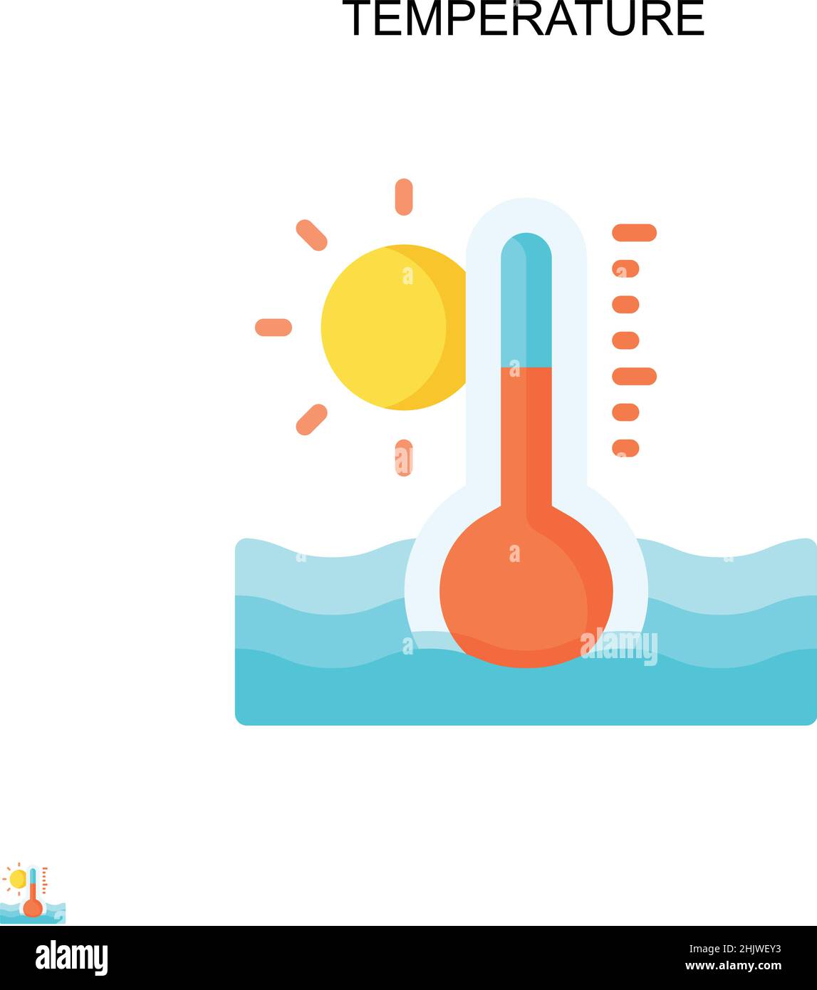 Temperature Simple vector icon. Illustration symbol design template for ...