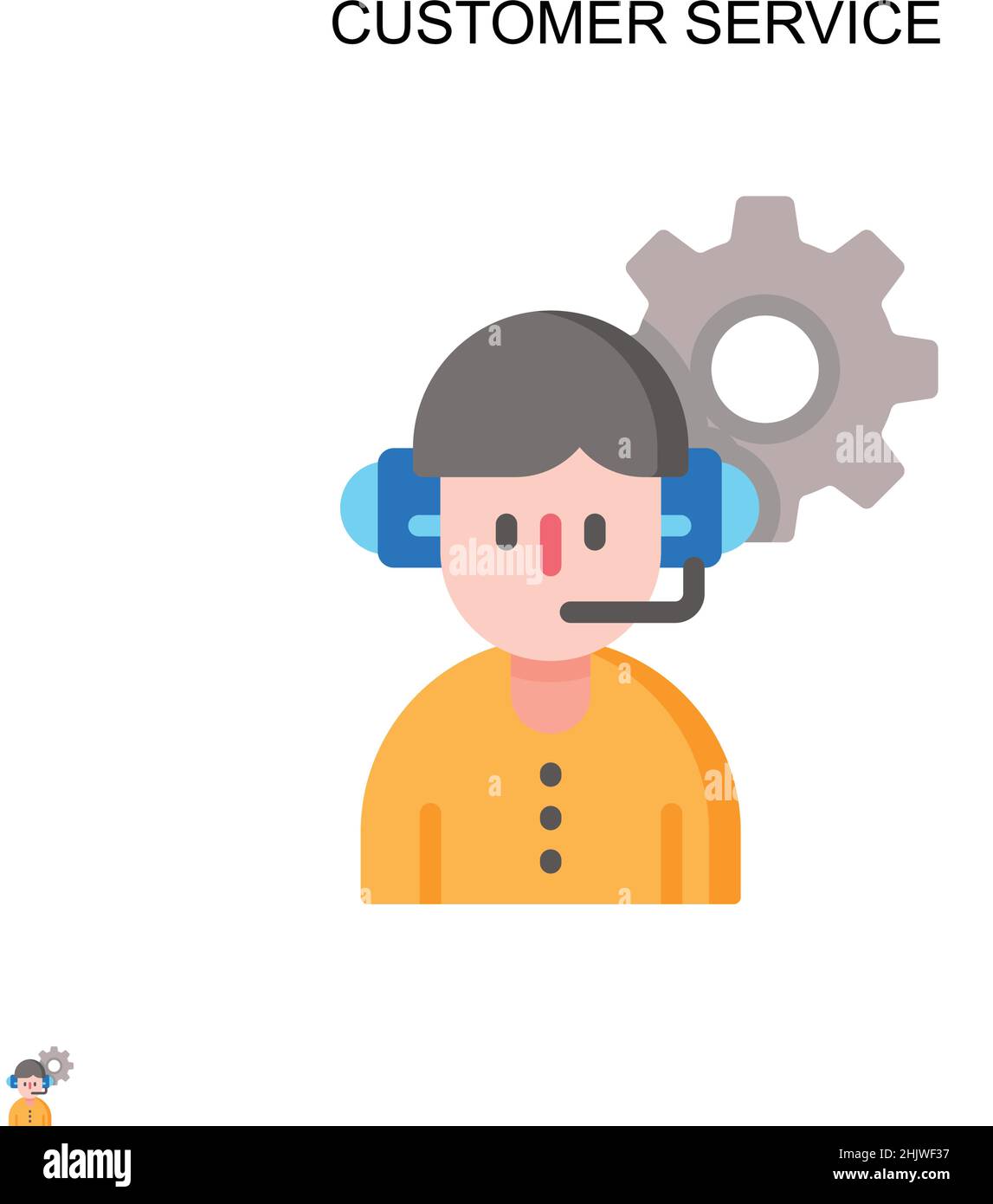 Customer service Simple vector icon. Illustration symbol design ...