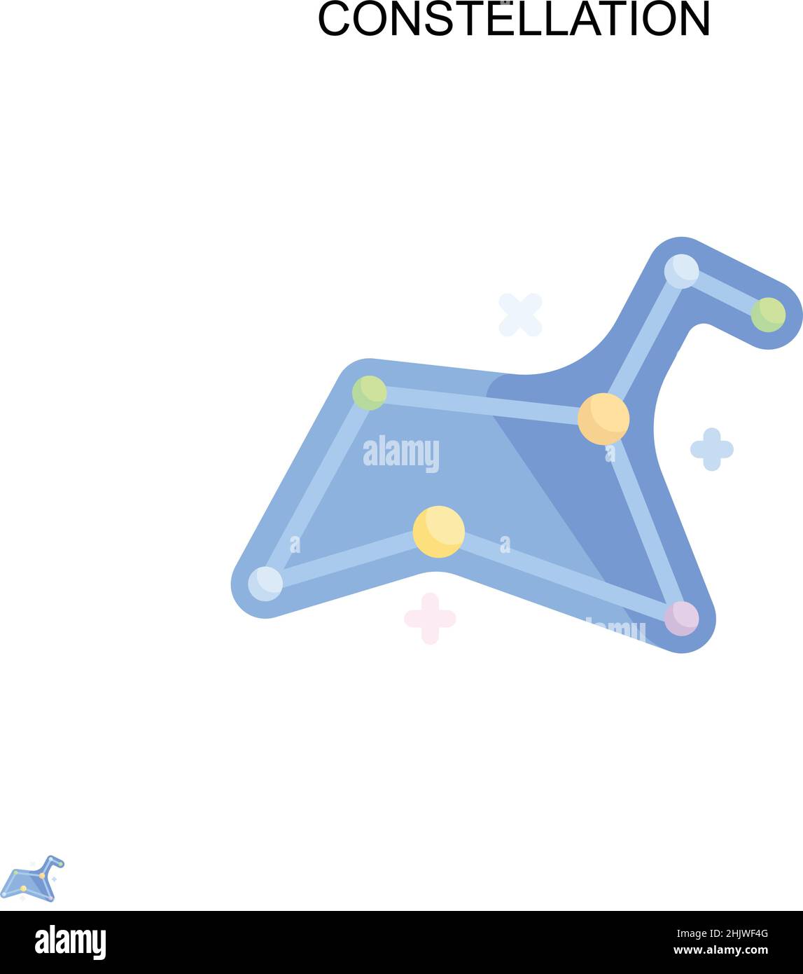 Constellation Simple vector icon. Illustration symbol design template for web mobile UI element ...