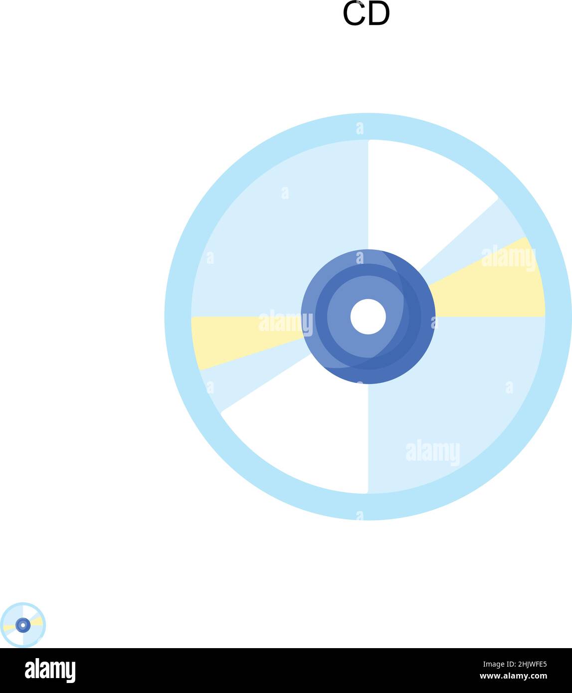 Cd Simple vector icon. Illustration symbol design template for web ...