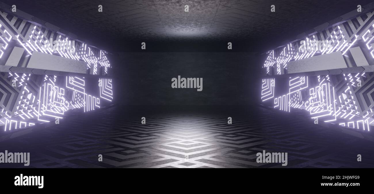 Led Lights Blinking and Computers are Working. Dark Ambient Light. 3D ...