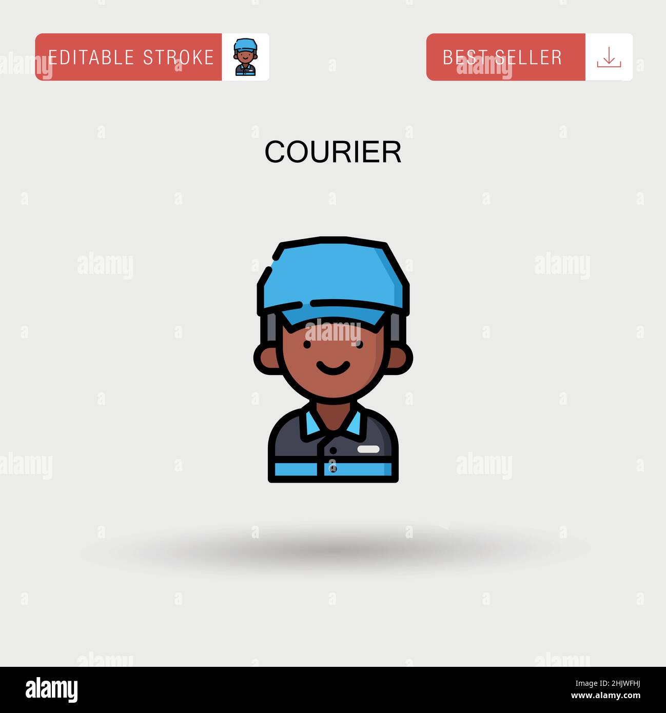 Male courier delivering food Stock Vector Images - Alamy