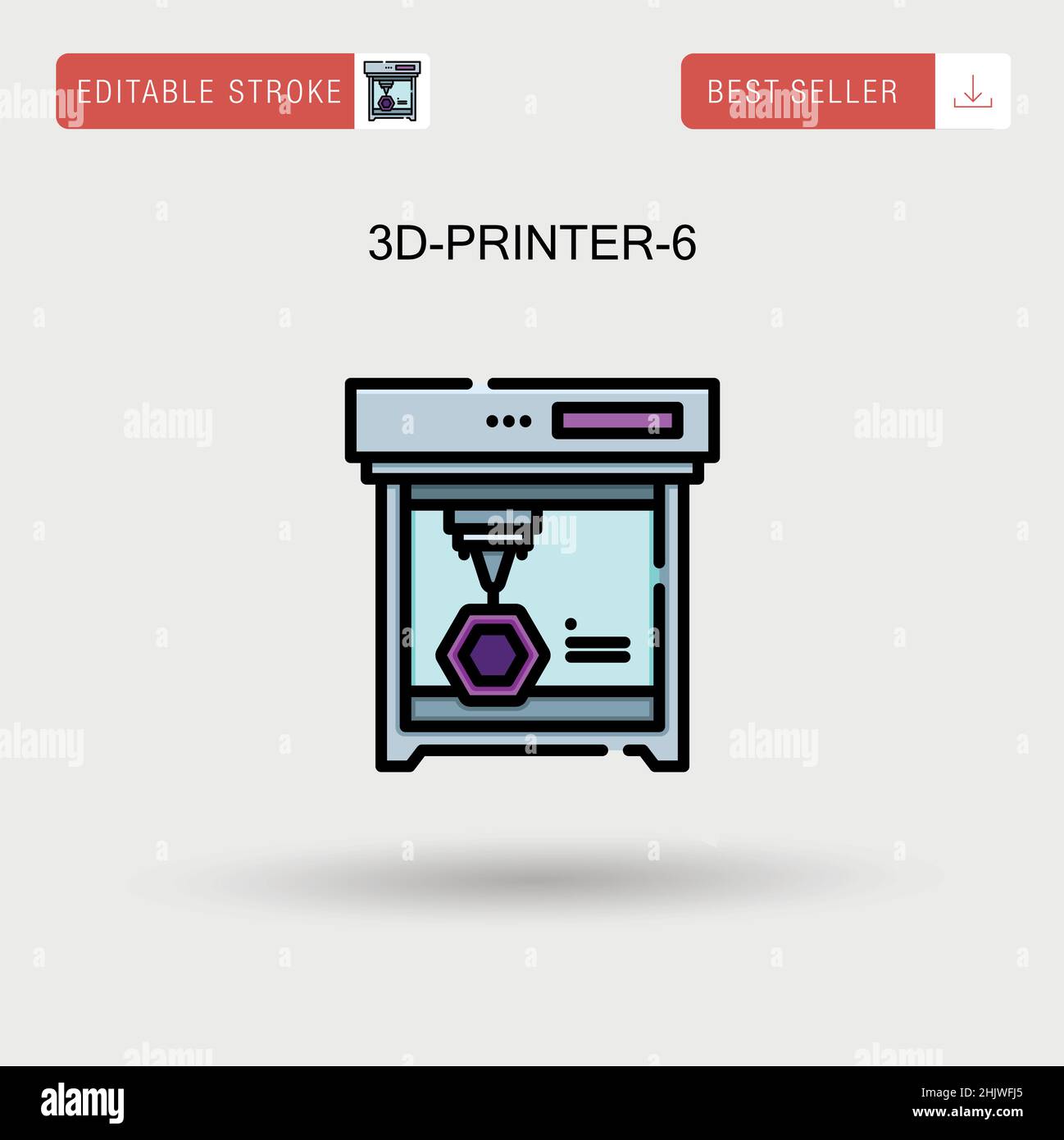 3d-printer-6 Simple vector icon Stock Vector Image & Art - Alamy