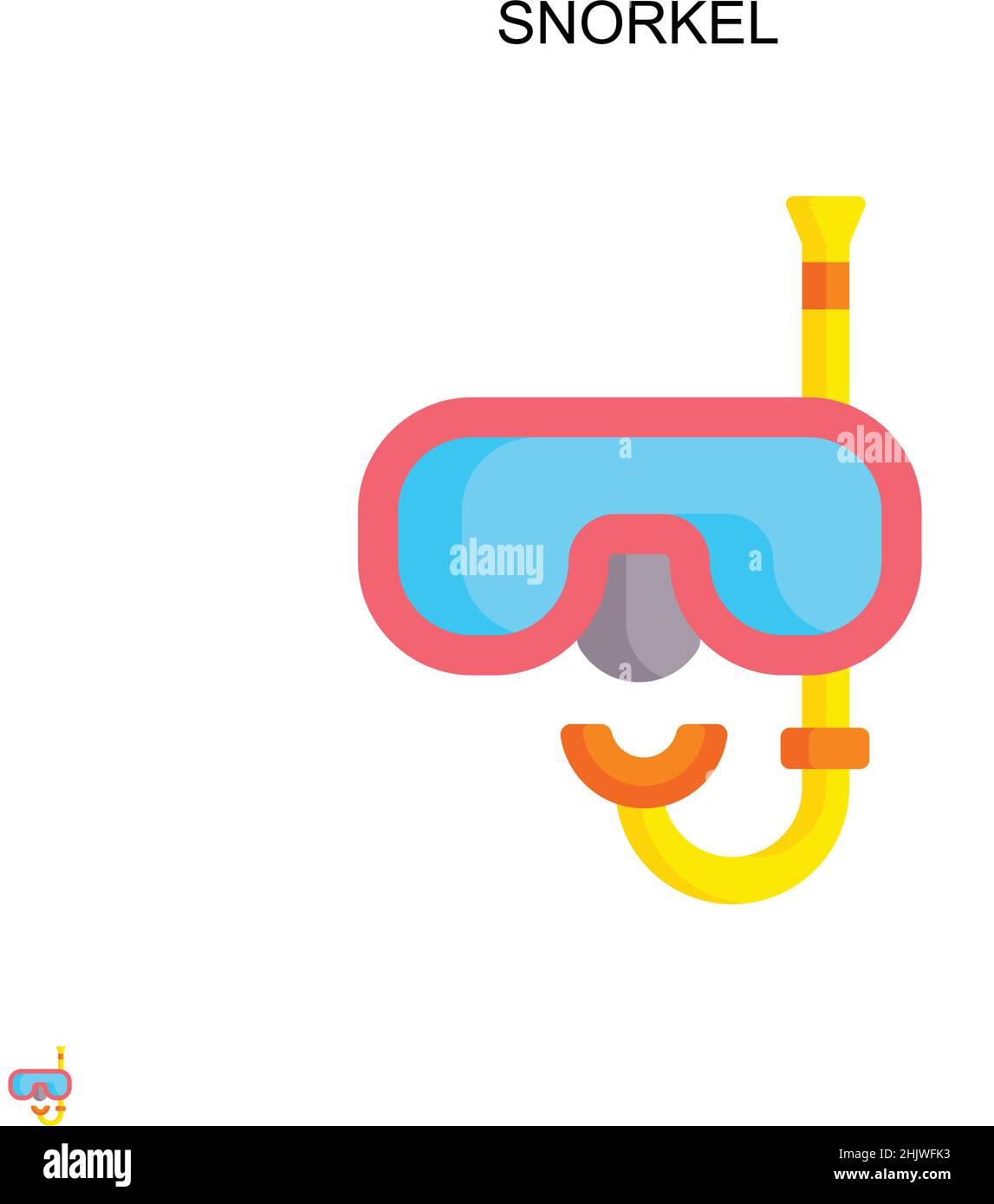 Snorkel Simple vector icon. Illustration symbol design template for web ...