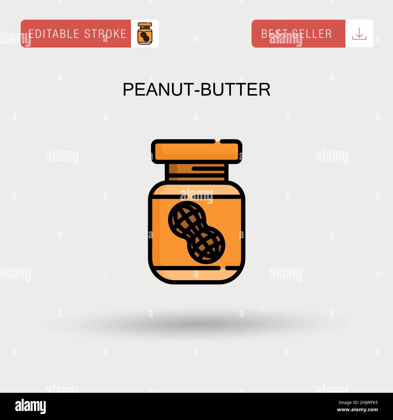 Peanut-butter Simple vector icon Stock Vector Image & Art - Alamy