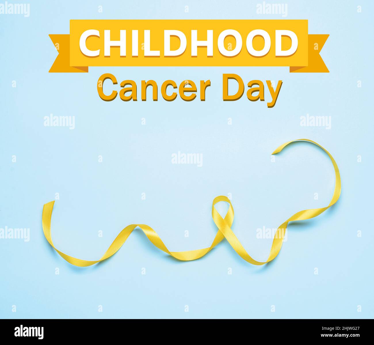 Awareness banner for International Childhood Cancer Day Stock Photo - Alamy