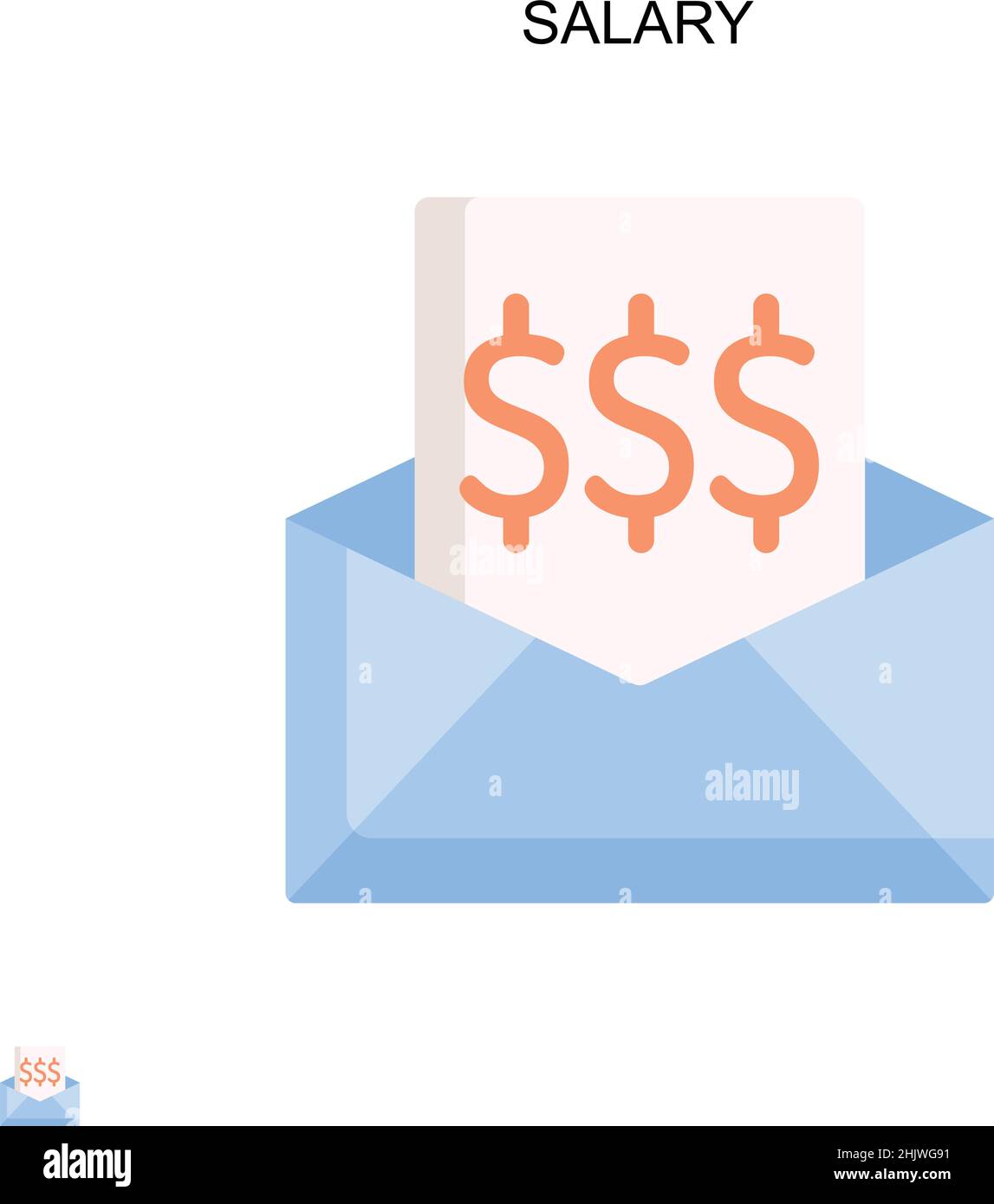 Salary Simple vector icon. Illustration symbol design template for web ...