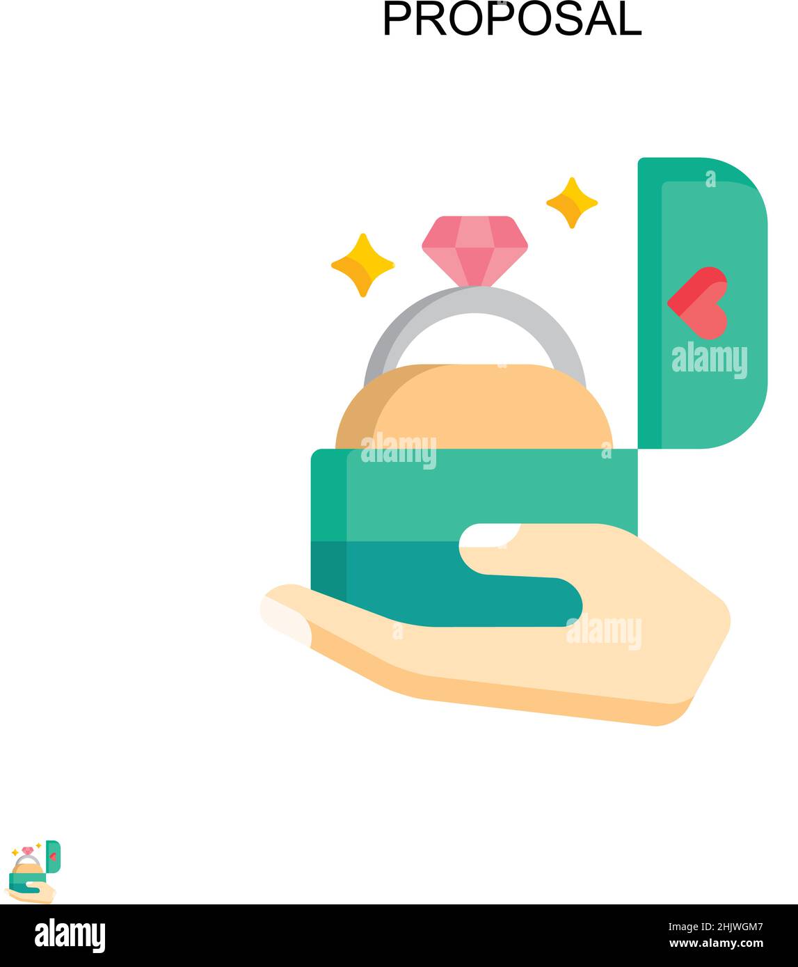 Proposal Simple vector icon. Illustration symbol design template for ...