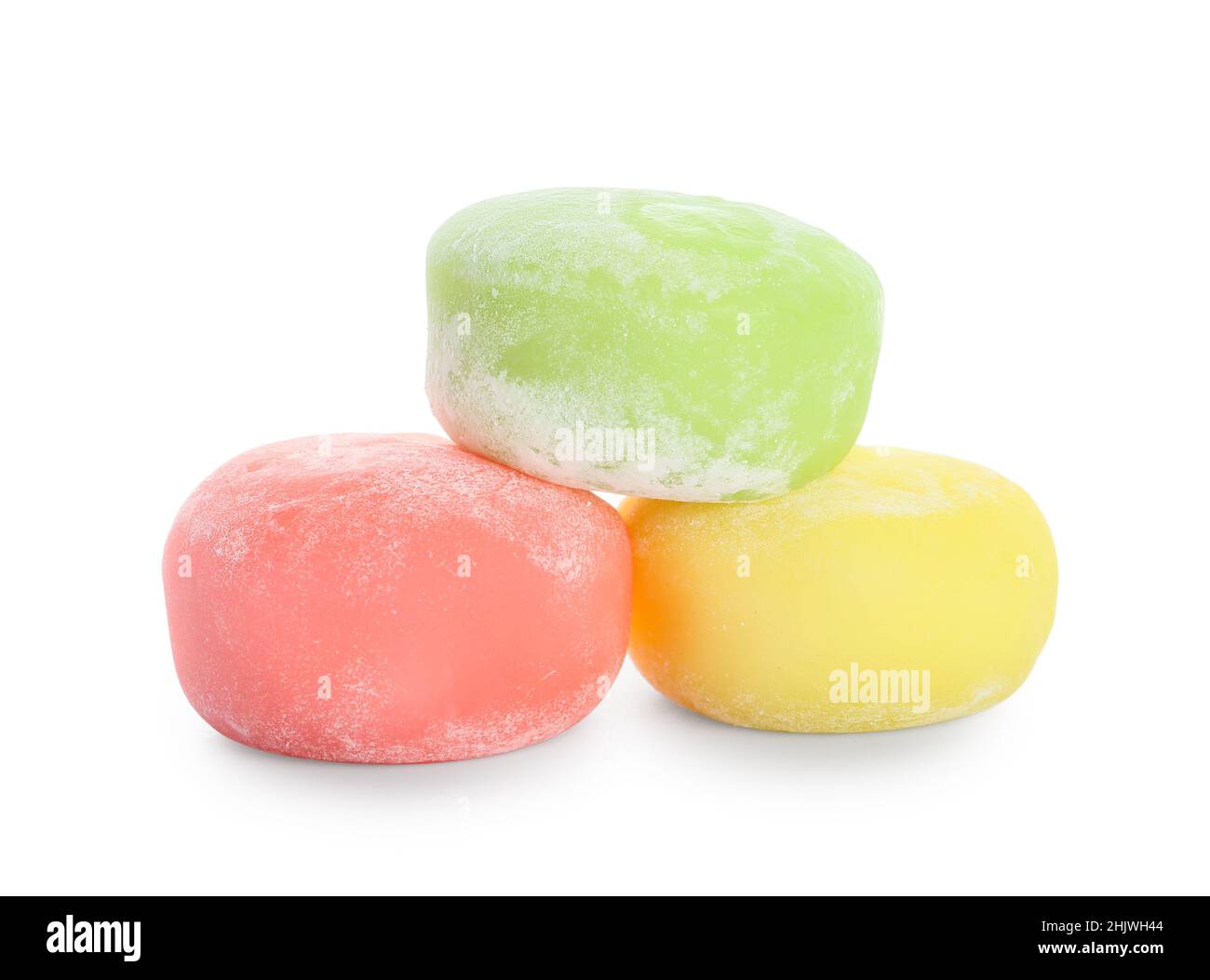 Delicious mochi on white background Stock Photo - Alamy