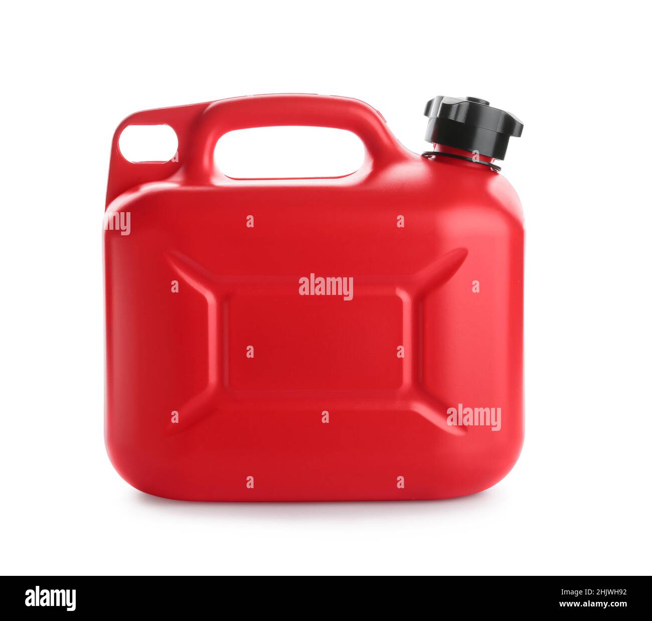 Plastic canister on white background Stock Photo - Alamy