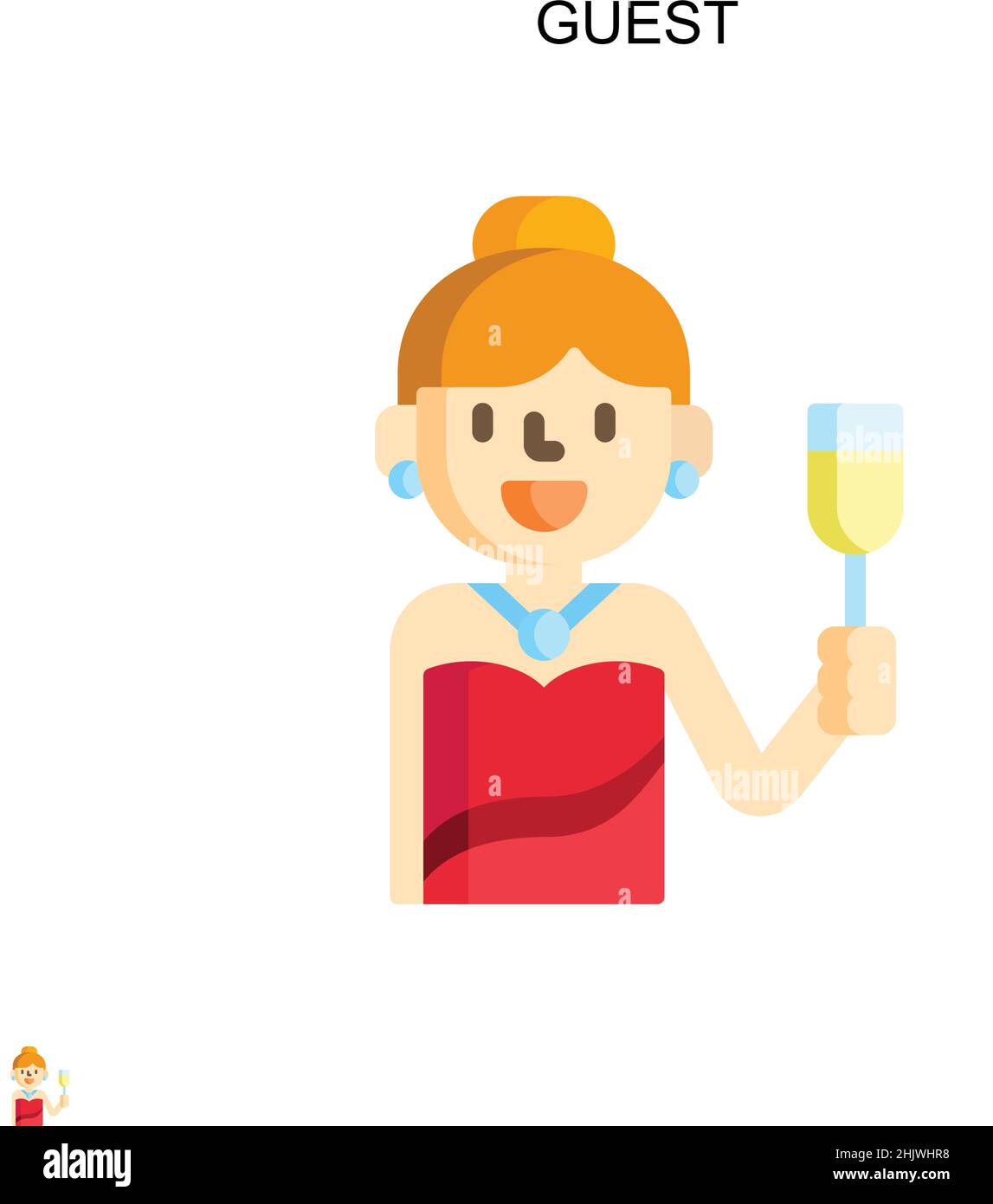 Guest Simple vector icon. Illustration symbol design template for web ...