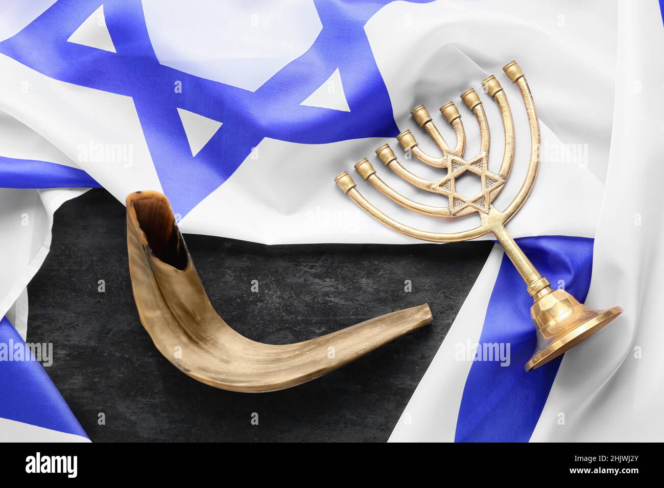 Menorah flag hi-res stock photography and images - Alamy