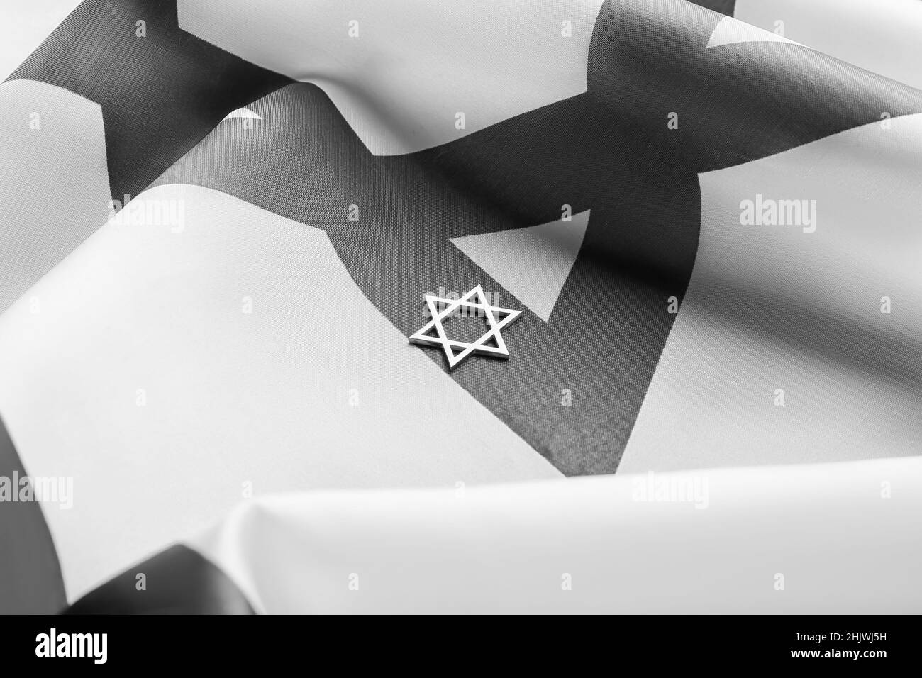 Star of David on flag of Israel Stock Photo - Alamy