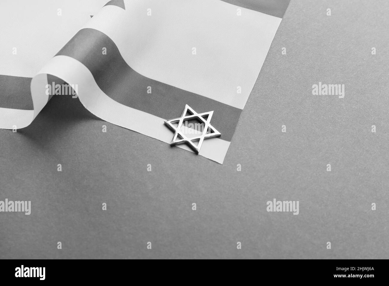 Star of David and flag of Israel Stock Photo - Alamy