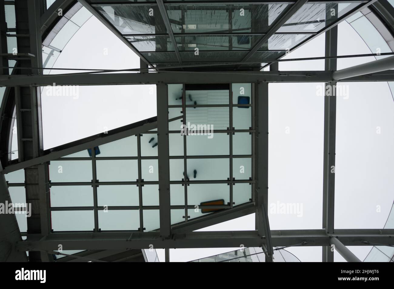 nagoya, japan, 2021/07/07 , ceiling of Oasis 21, Oval-shaped complex ...