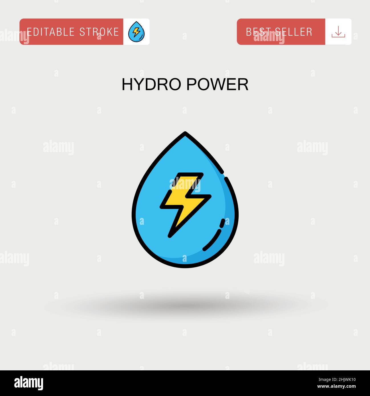 Hydro power Simple vector icon Stock Vector Image & Art - Alamy