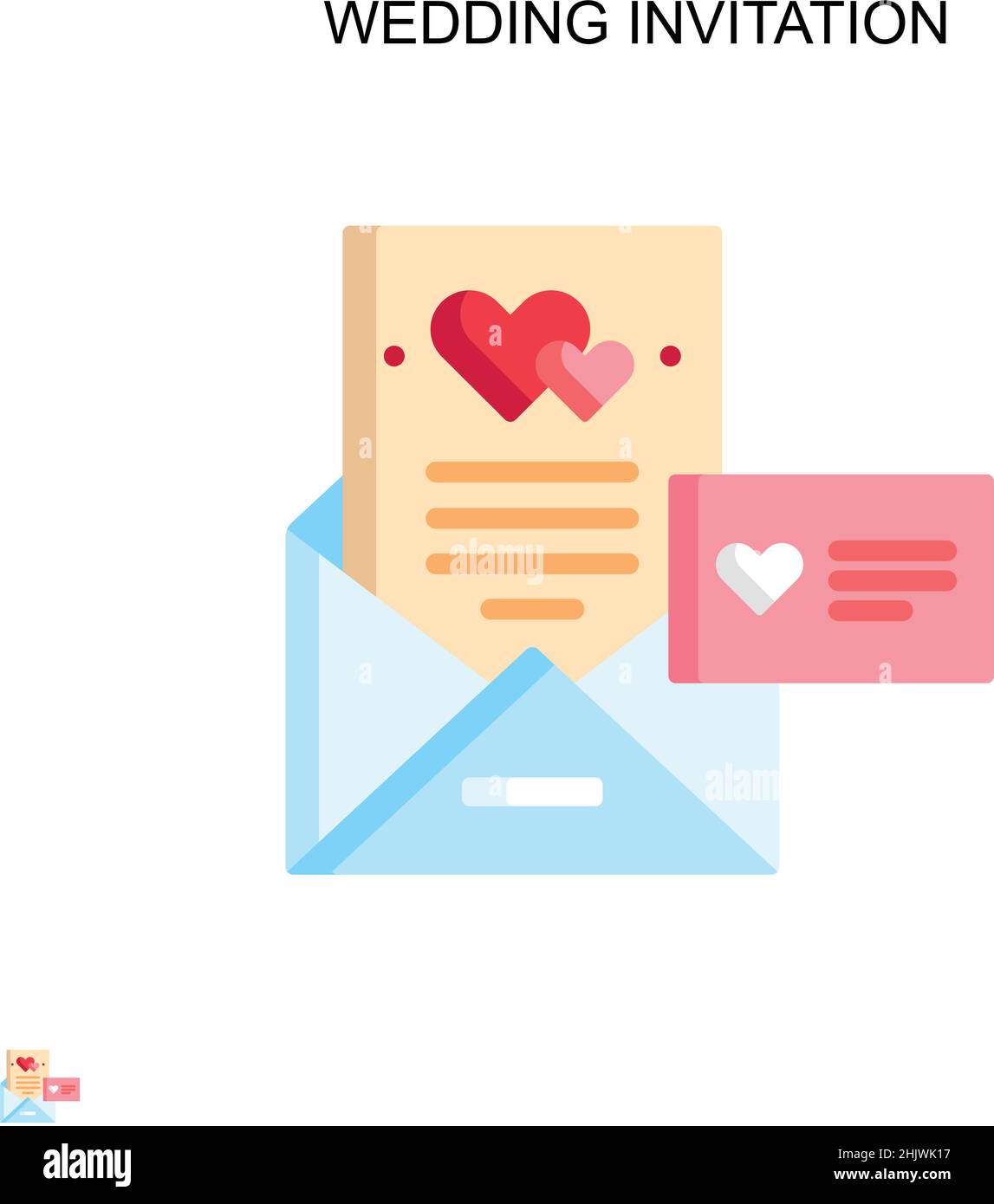 Wedding invitation Simple vector icon. Illustration symbol design ...