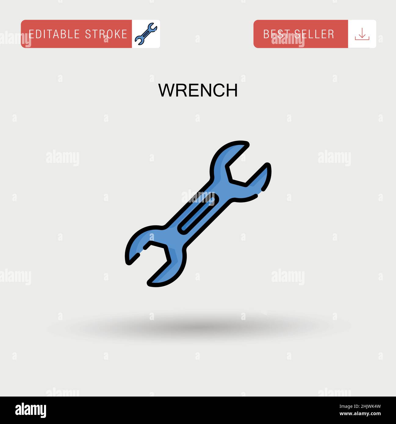Gear wrench settings icon Stock Vector Images - Alamy