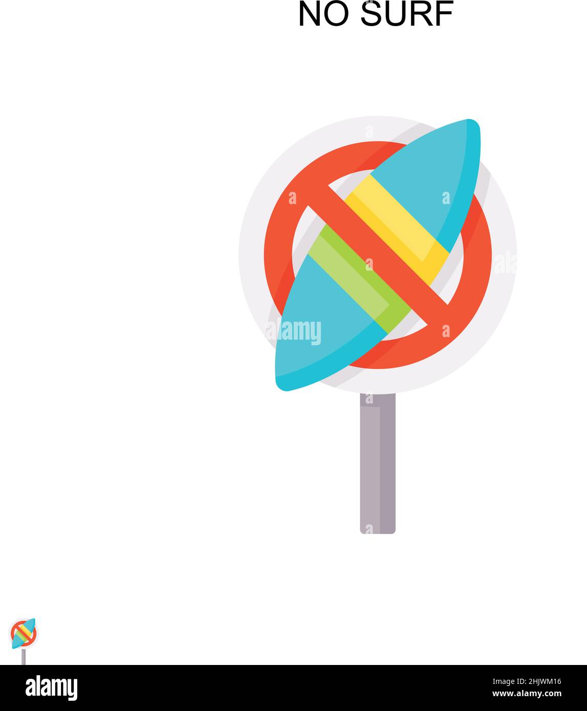 Surf warning sign Stock Vector Images - Alamy