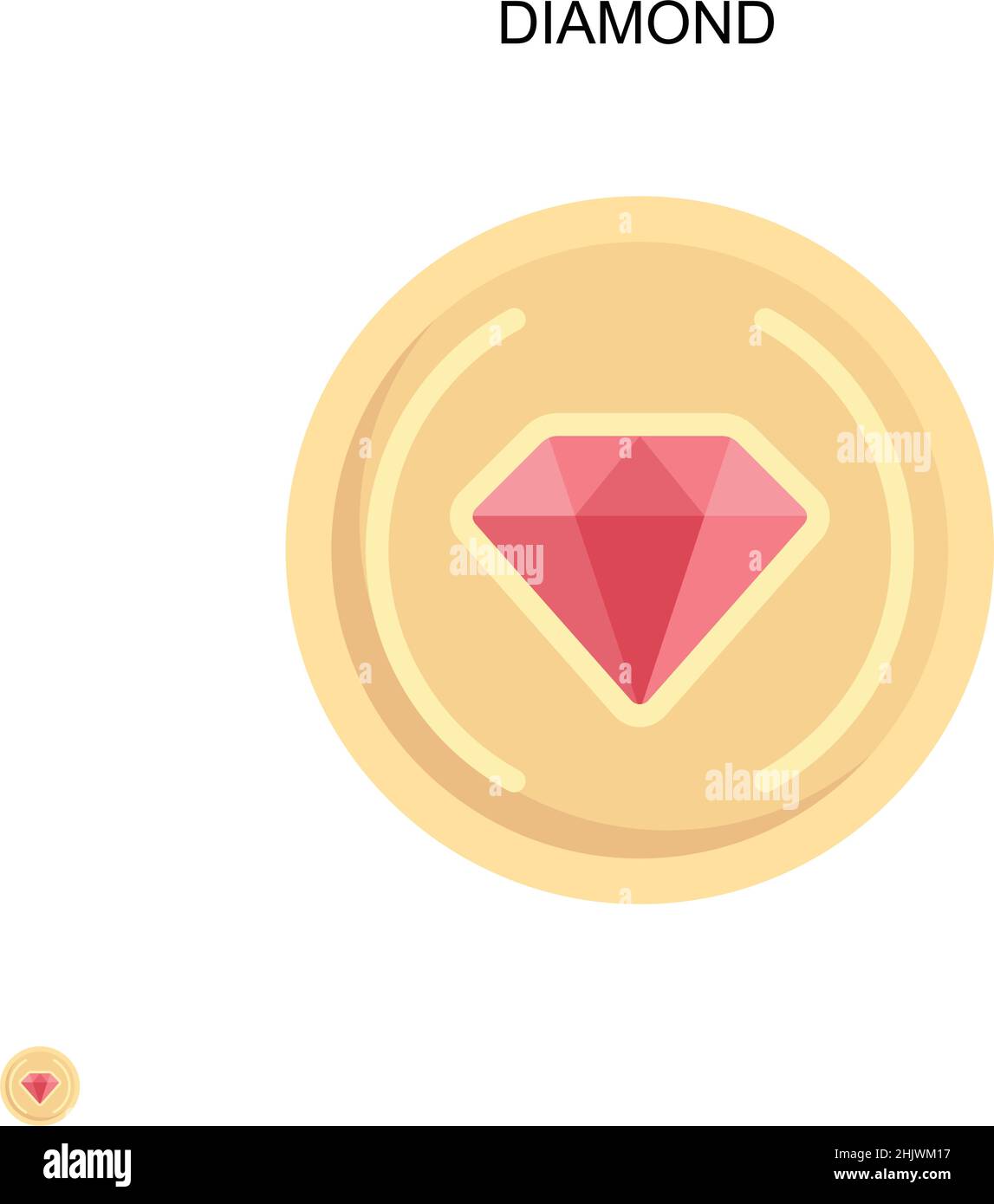 Diamond Simple vector icon. Illustration symbol design template for web ...