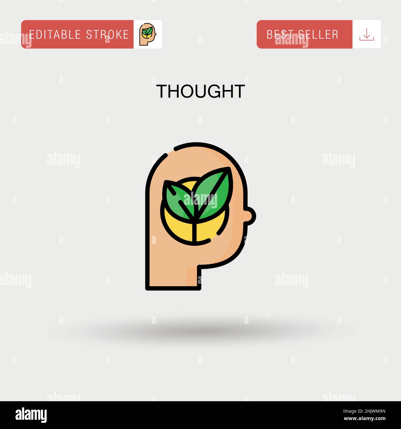 Thought Simple vector icon Stock Vector Image & Art - Alamy