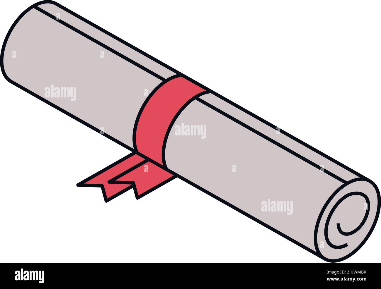 certificate roll with ribbon Stock Vector Image & Art - Alamy