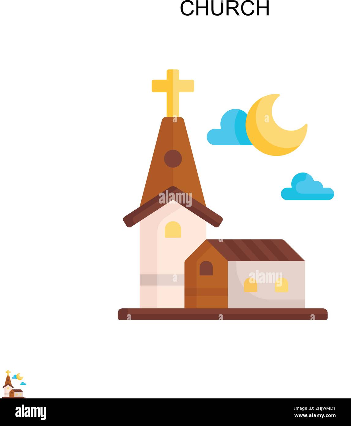 Church Simple vector icon. Illustration symbol design template for web ...