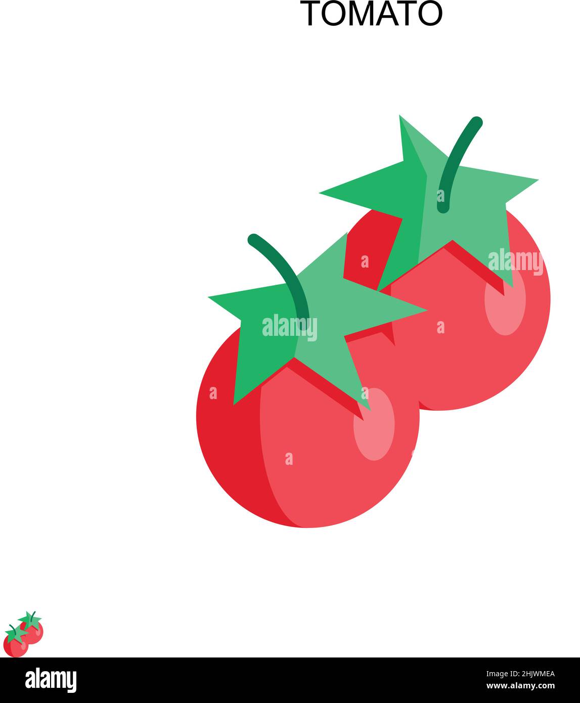 Tomato Simple vector icon. Illustration symbol design template for web ...