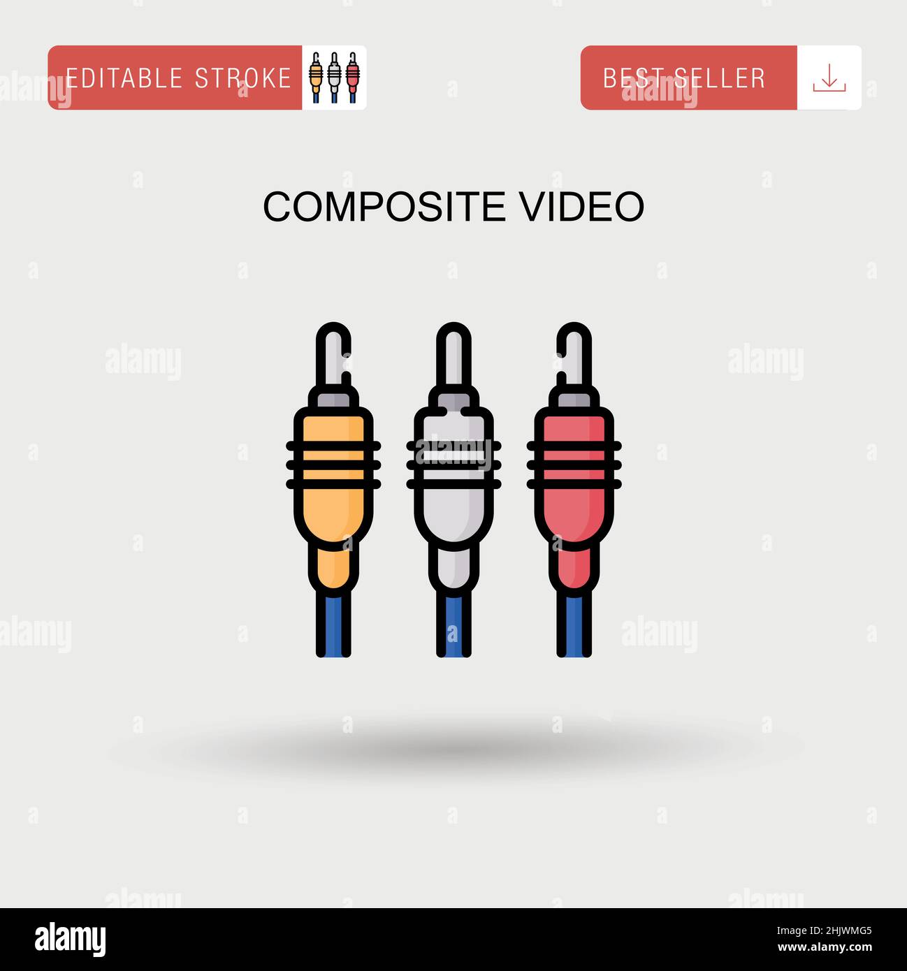 Composite video Simple vector icon Stock Vector Image & Art - Alamy