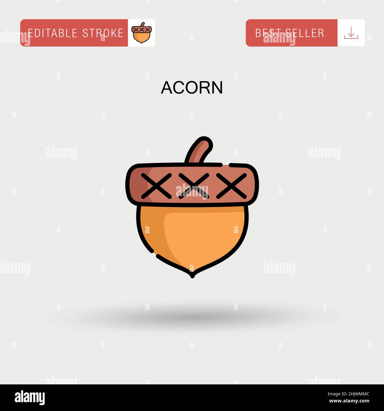White acorn logo hi-res stock photography and images - Alamy