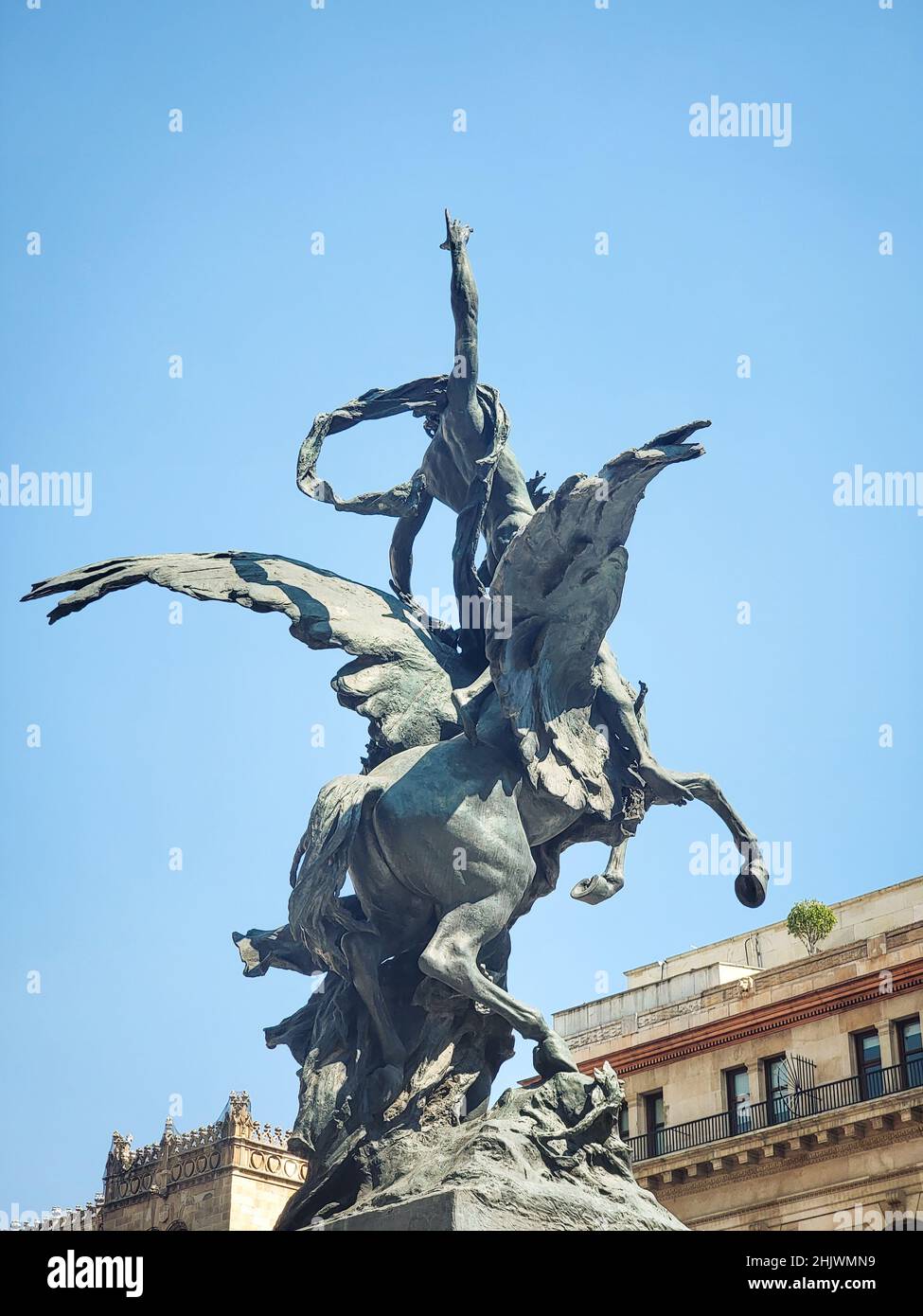 Statue in front of the National Museum of Art in Mexico City Stock ...