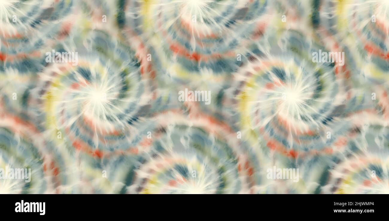 Seamless funky 1970s tie dye border motif pattern for surface design ...