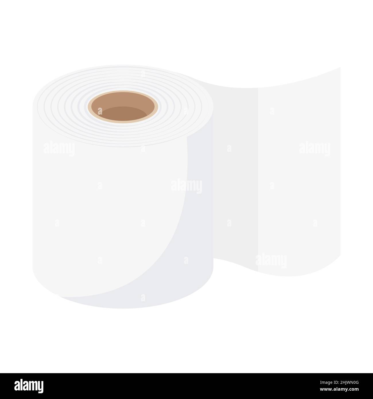 tissue paper roll Cartoon vector illustration isolated object Stock ...