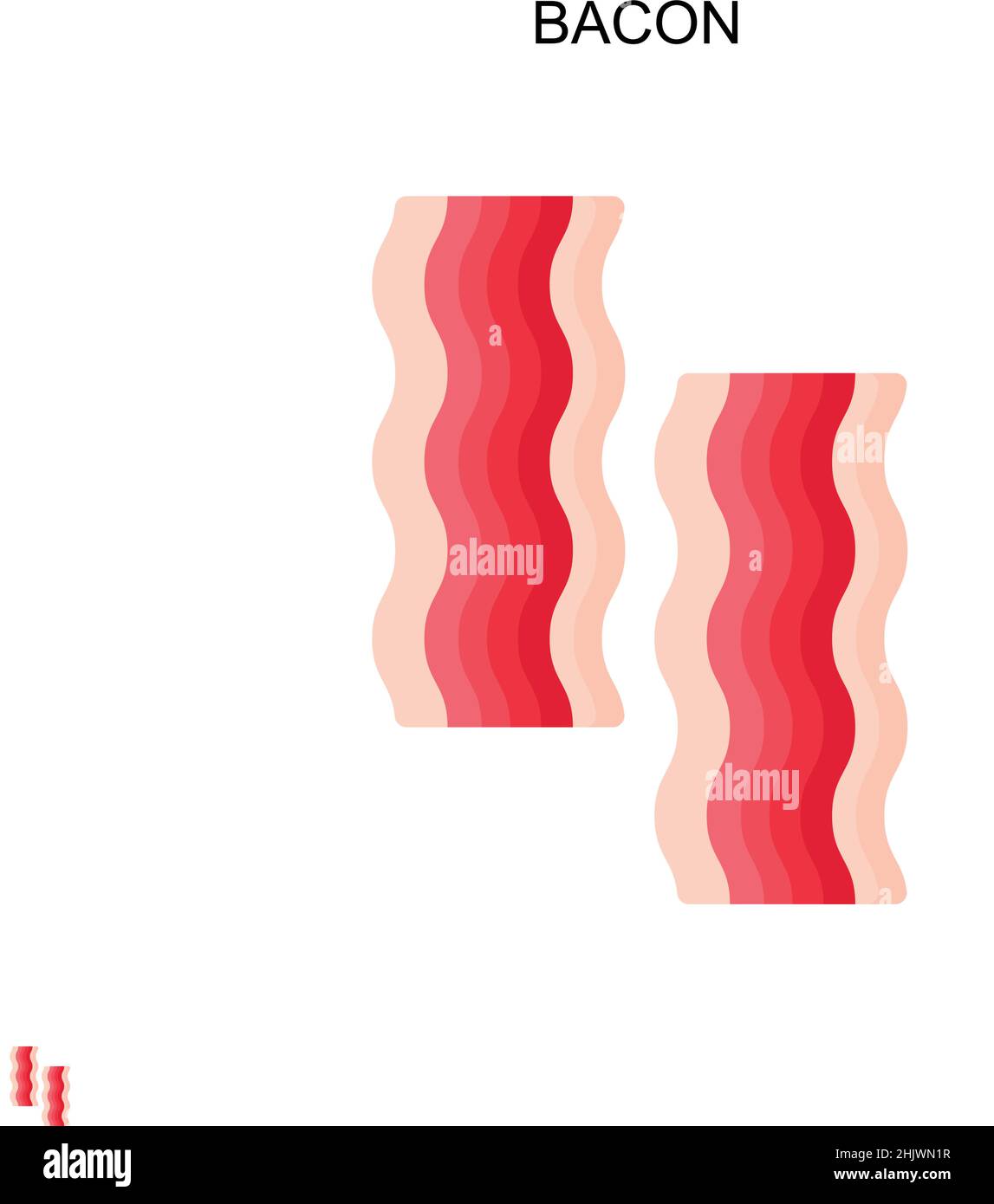 Streaky bacon cooked Stock Vector Images - Alamy