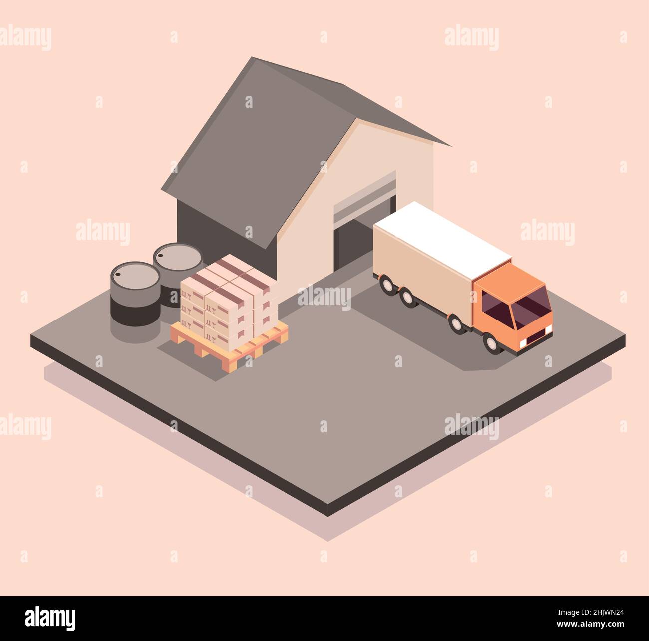 Delivery truck barrel design Stock Vector Images - Alamy