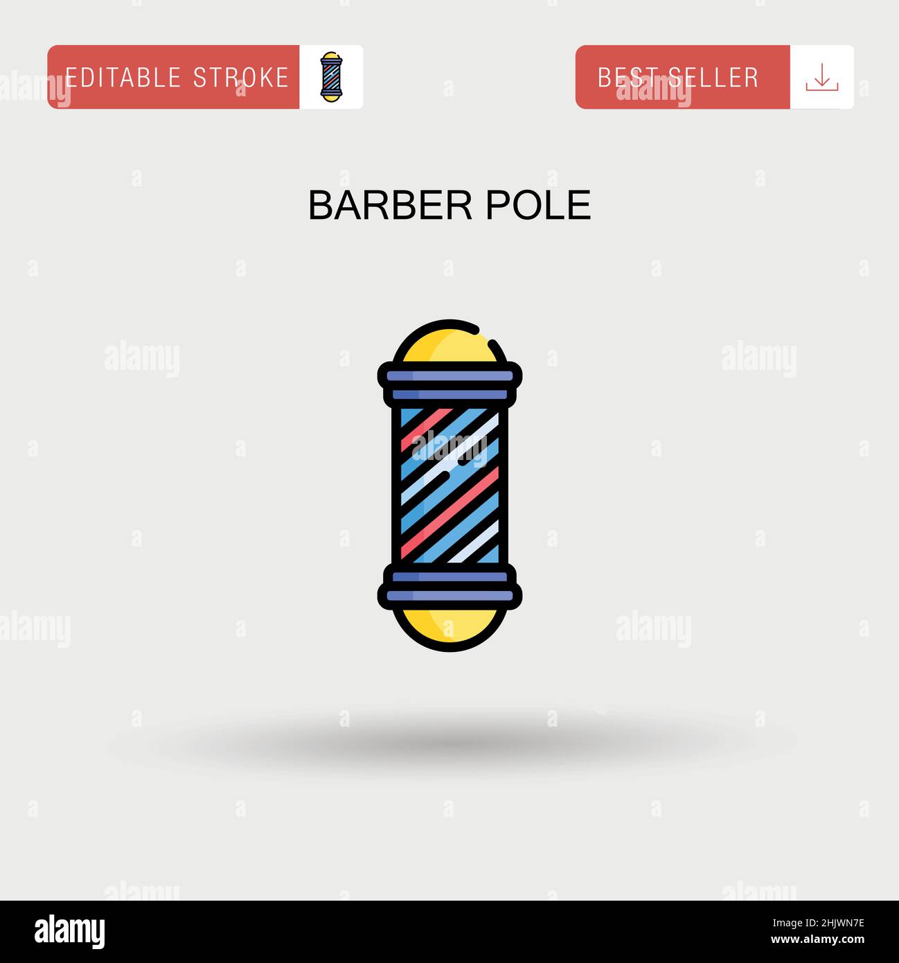 Barber pole vector hi-res stock photography and images - Alamy