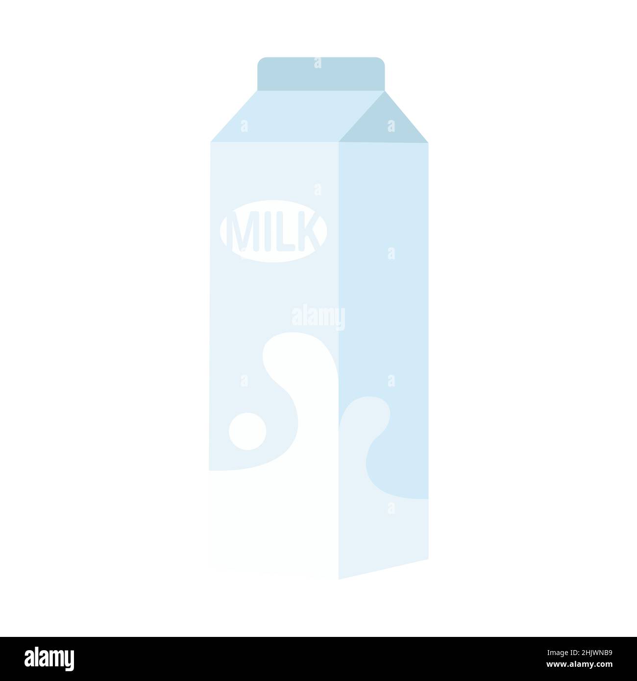 milk paper bottle Cartoon vector illustration isolated object Stock ...