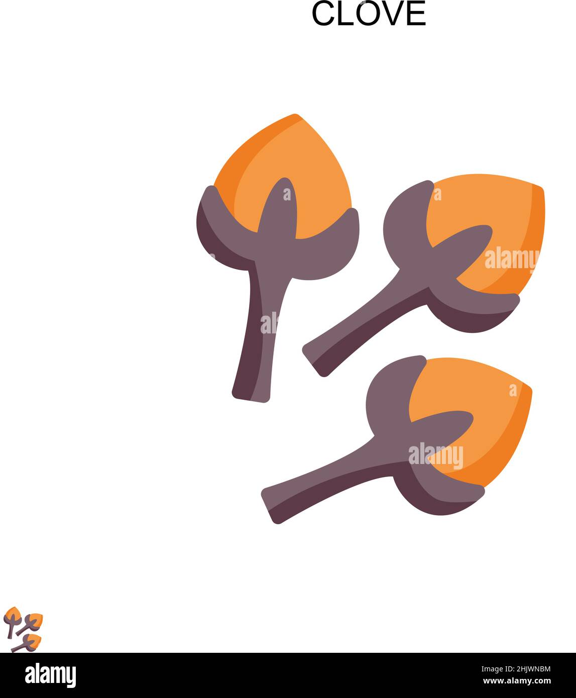 Clove Simple vector icon. Illustration symbol design template for web ...