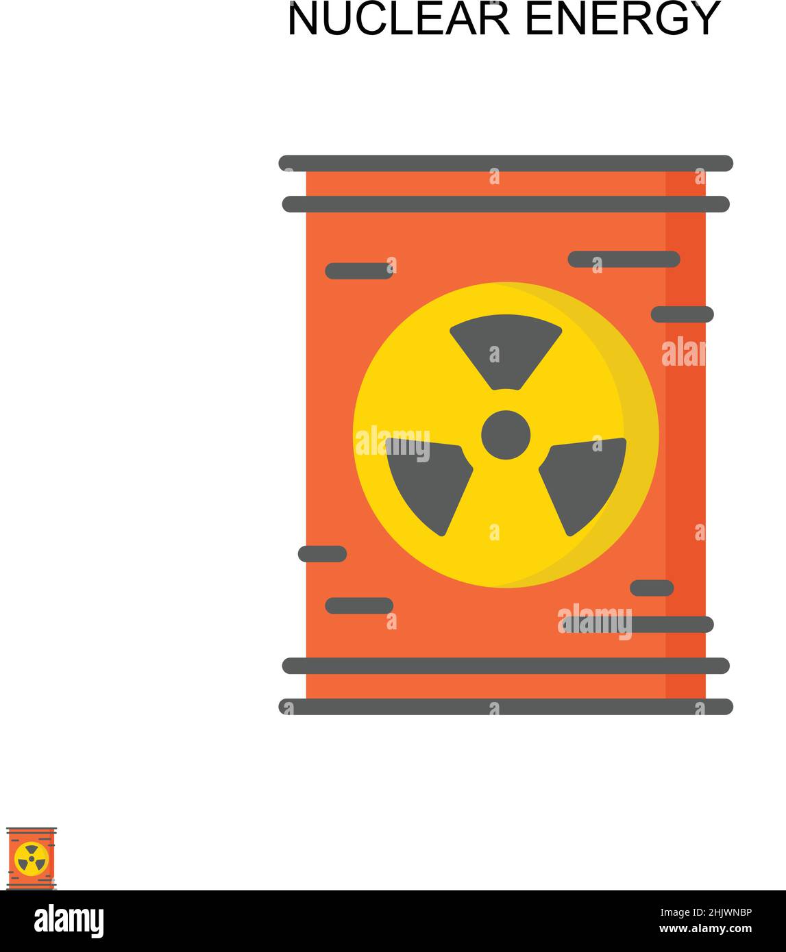 Nuclear energy Simple vector icon. Illustration symbol design template ...