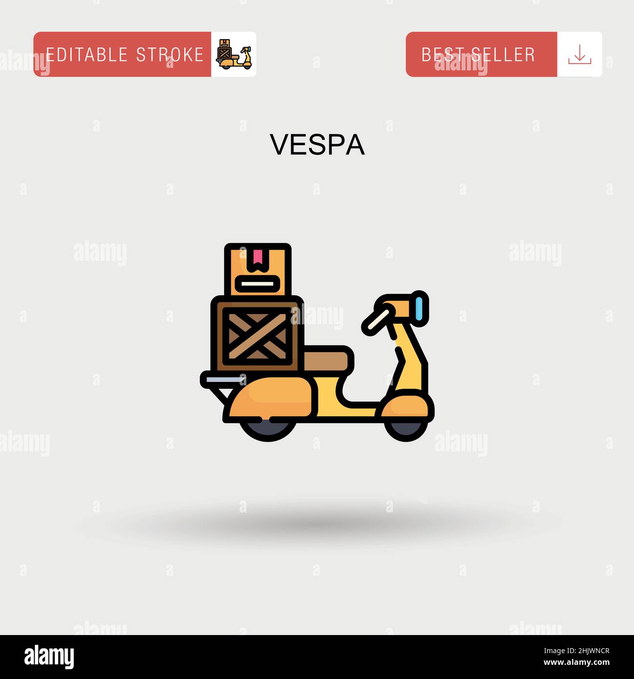 Vespa Simple vector icon Stock Vector Image & Art - Alamy