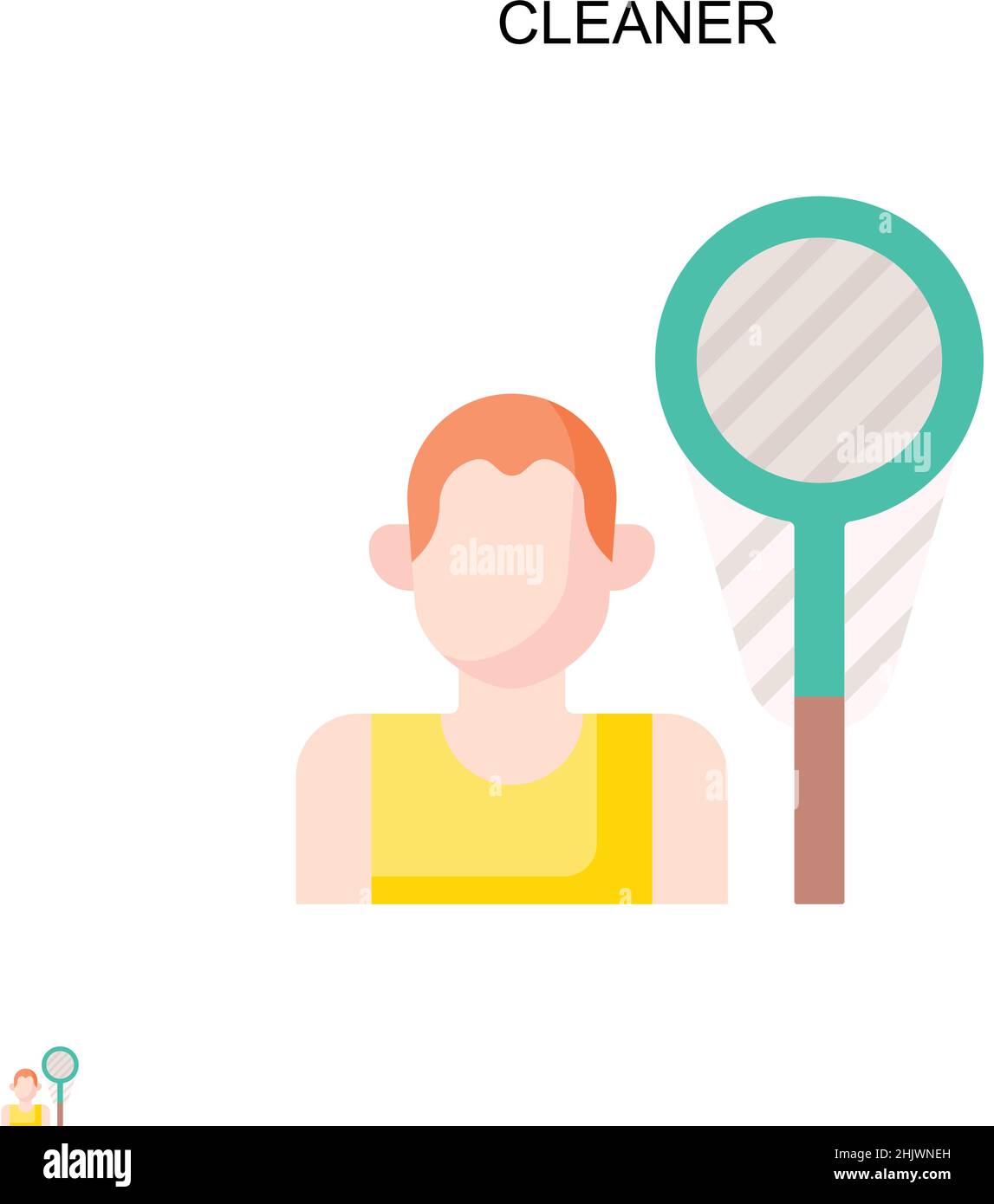 Cleaner Simple vector icon. Illustration symbol design template for web ...