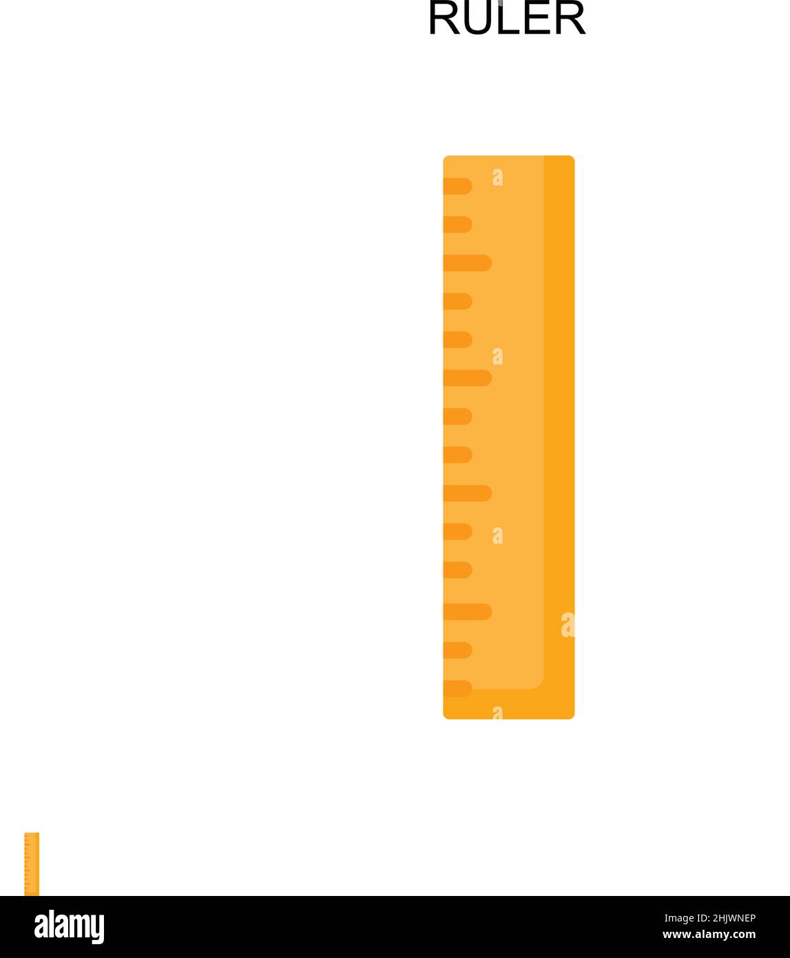 Ruler Simple vector icon. Illustration symbol design template for web ...