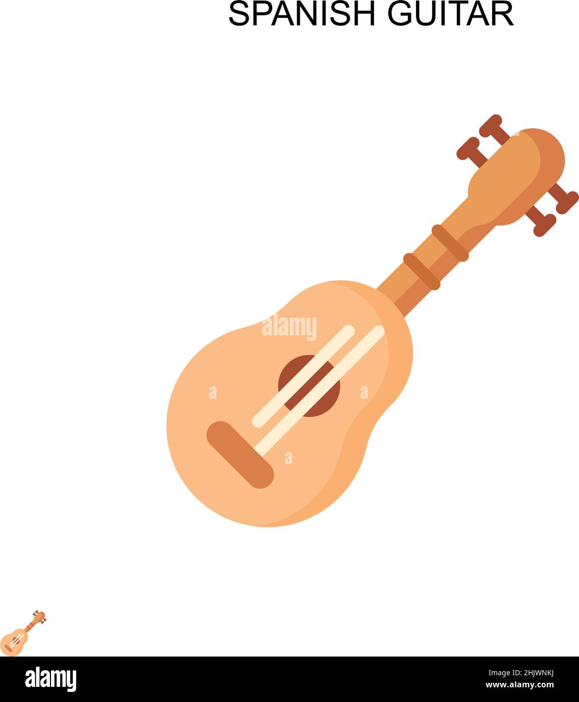 Spanish guitar Simple vector icon. Illustration symbol design template ...