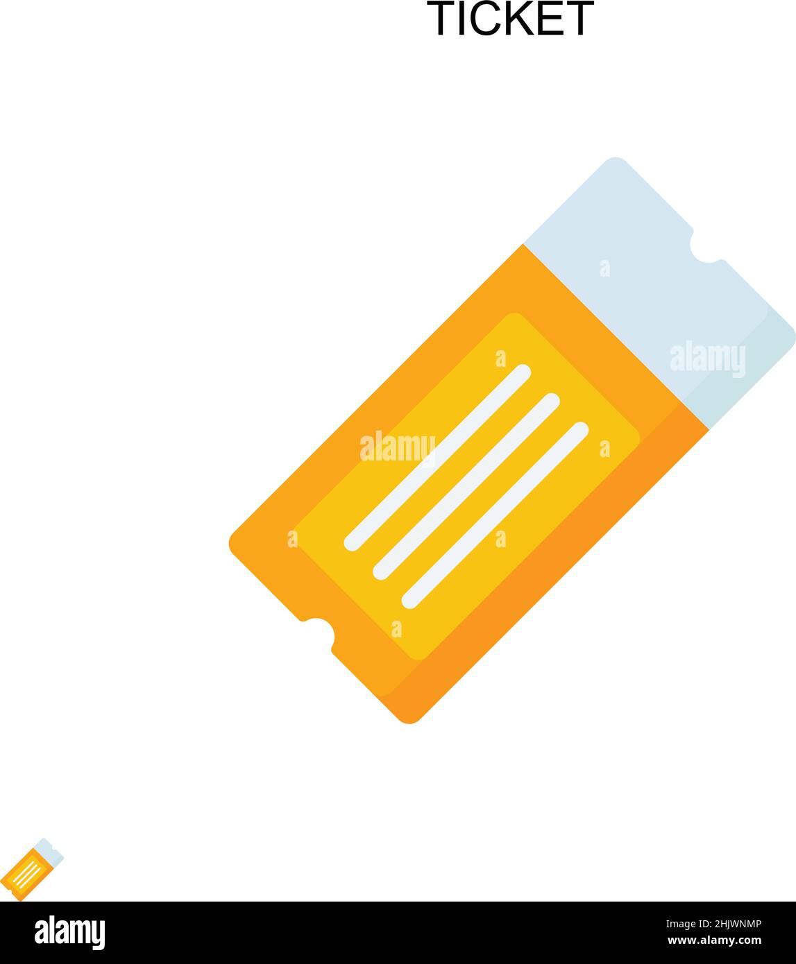 Ticket Simple vector icon. Illustration symbol design template for web ...